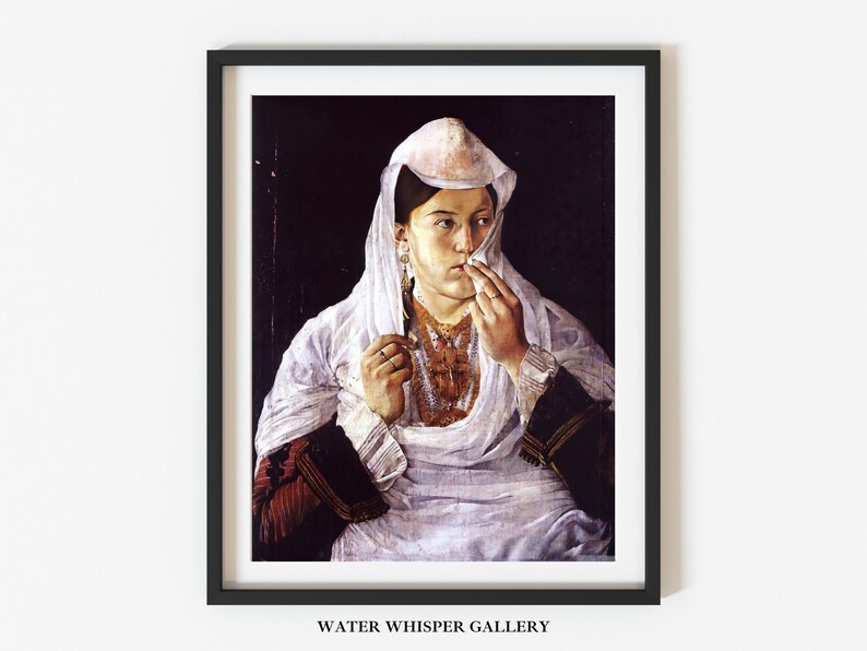 Vintage Woman Portrait Wall Art, Motra Sister Tone, the Albanian Mona ...