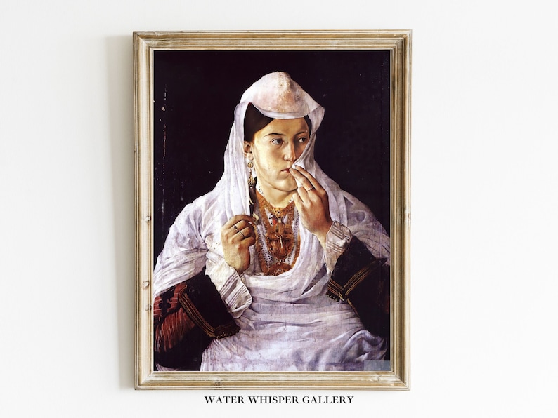 Vintage Woman Portrait Wall Art, Motra Sister Tone, the Albanian Mona ...