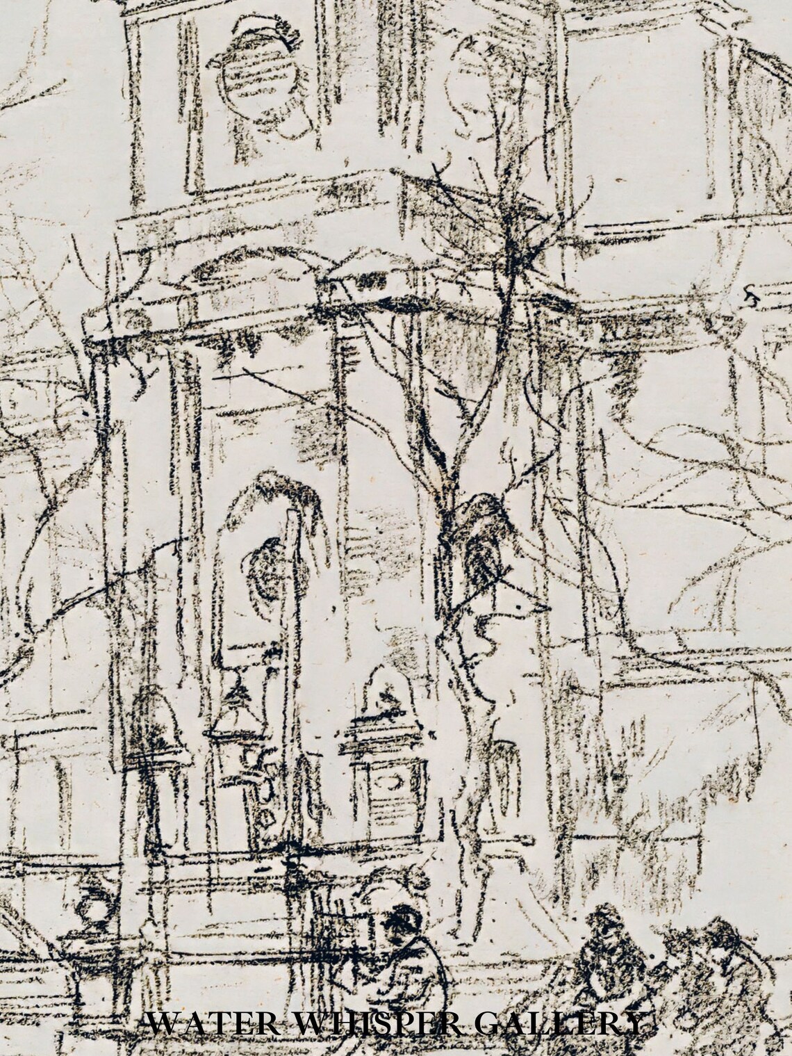 Vintage London Church Drawing, Religious Art Sketch (digital Download ...