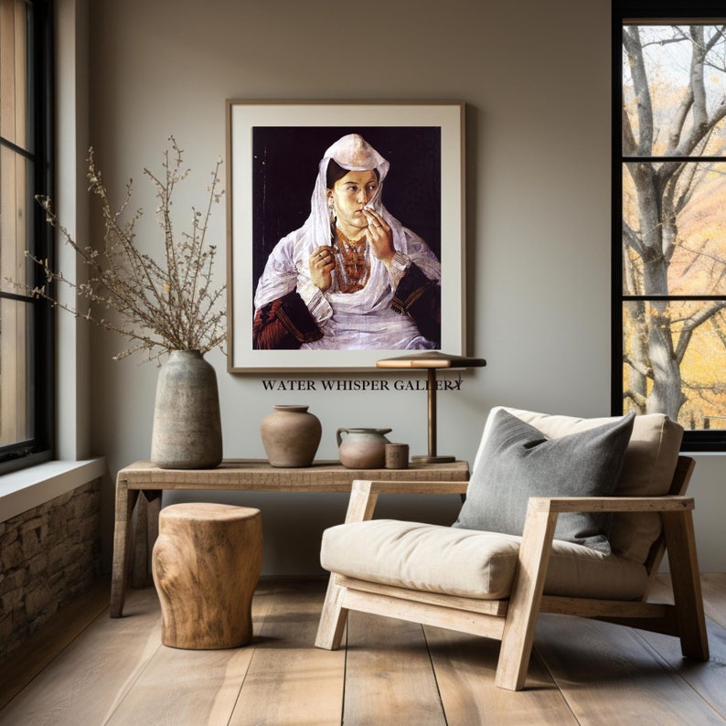 Vintage Woman Portrait Wall Art, Motra Sister Tone, the Albanian Mona ...