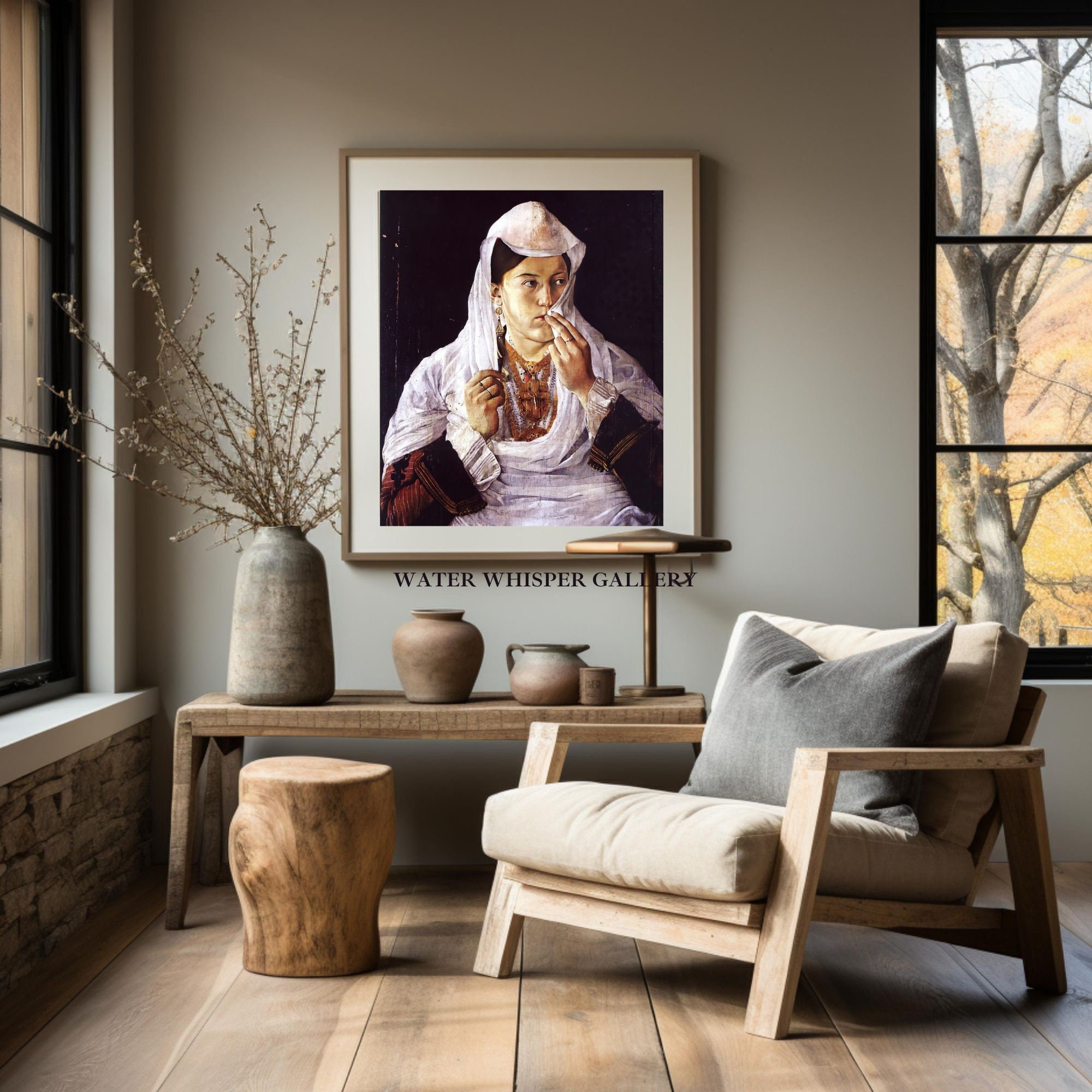 Vintage Woman Portrait Wall Art, Motra Sister Tone, the Albanian Mona ...