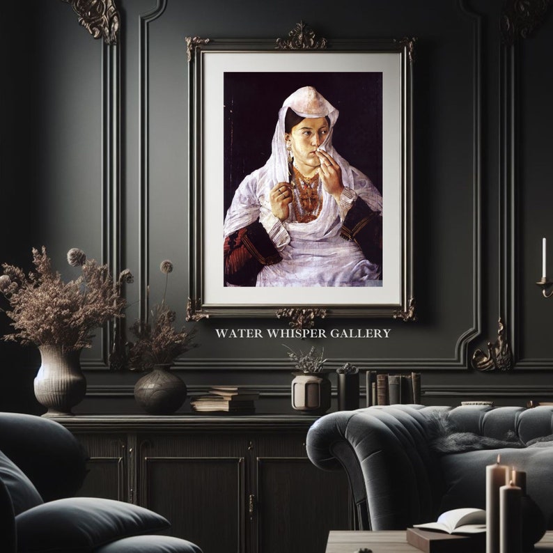 Vintage Woman Portrait Wall Art, Motra Sister Tone, the Albanian Mona ...