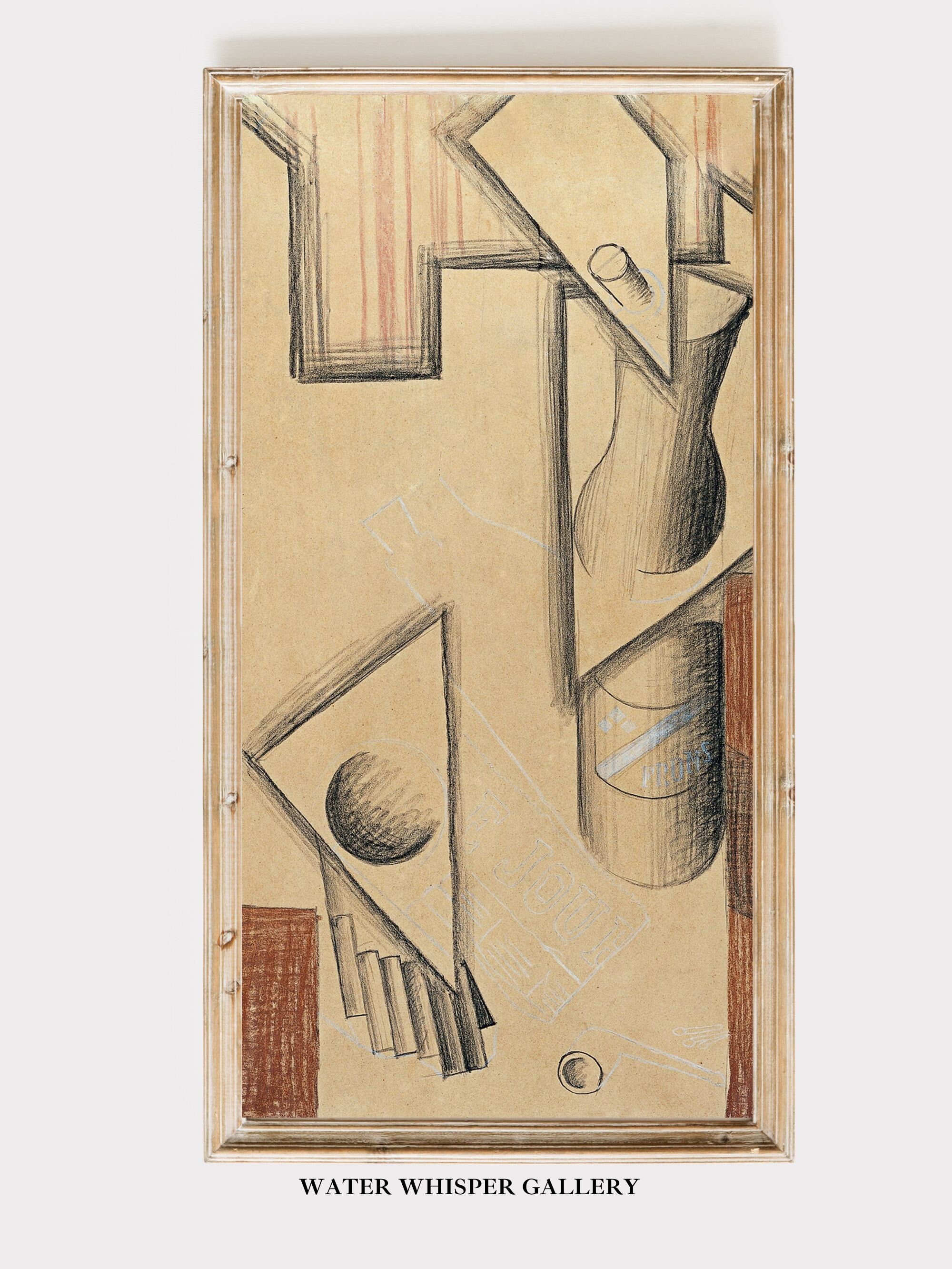 Abstract Still Life Drawing | Cubist Art PRINTABLE (digital Download ...
