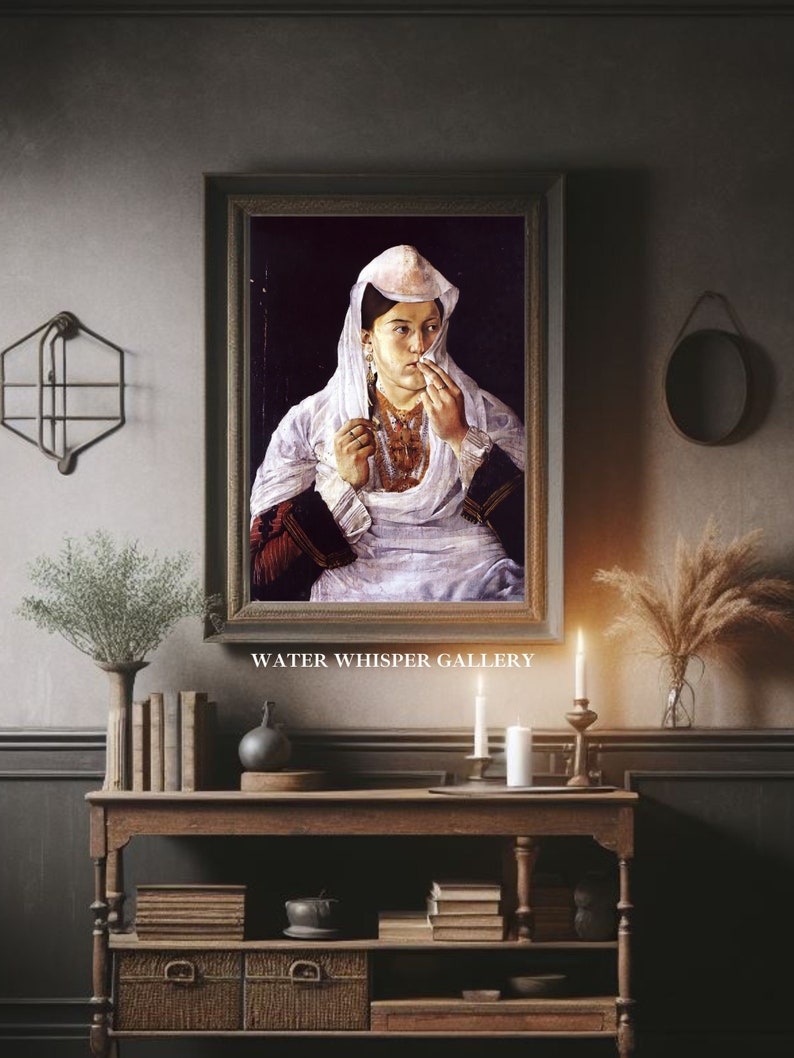 Vintage Woman Portrait Wall Art, Motra Sister Tone, the Albanian Mona ...