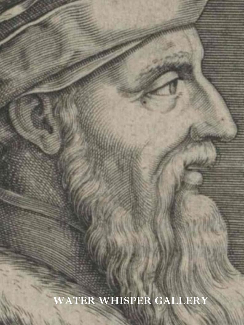 Skanderbeg, Albanian Wall Art, Antique Portrait Sketch of Gjergj ...