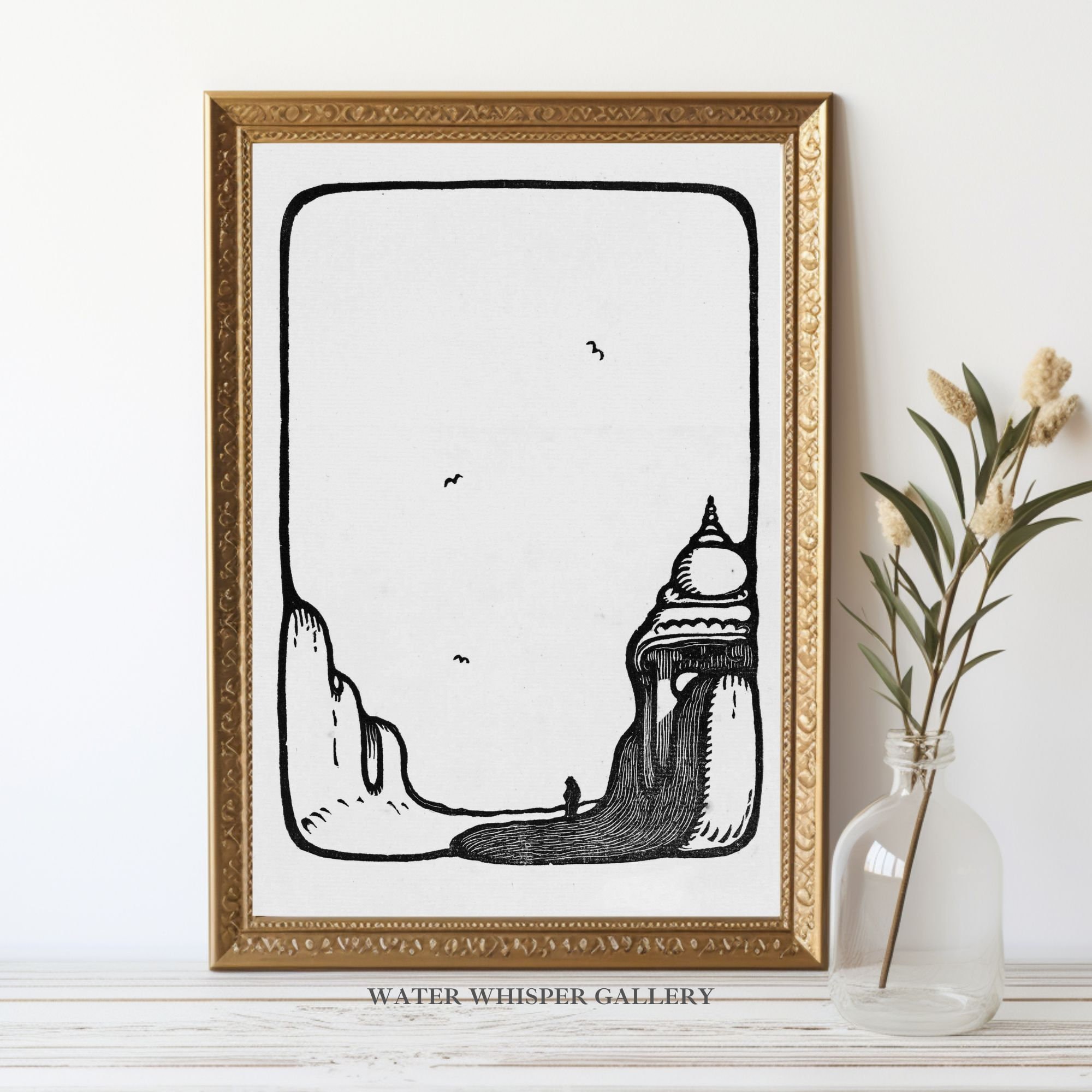 Vintage Temple Sketch of Madurai, Temple Wall Art Drawing, Vintage ...