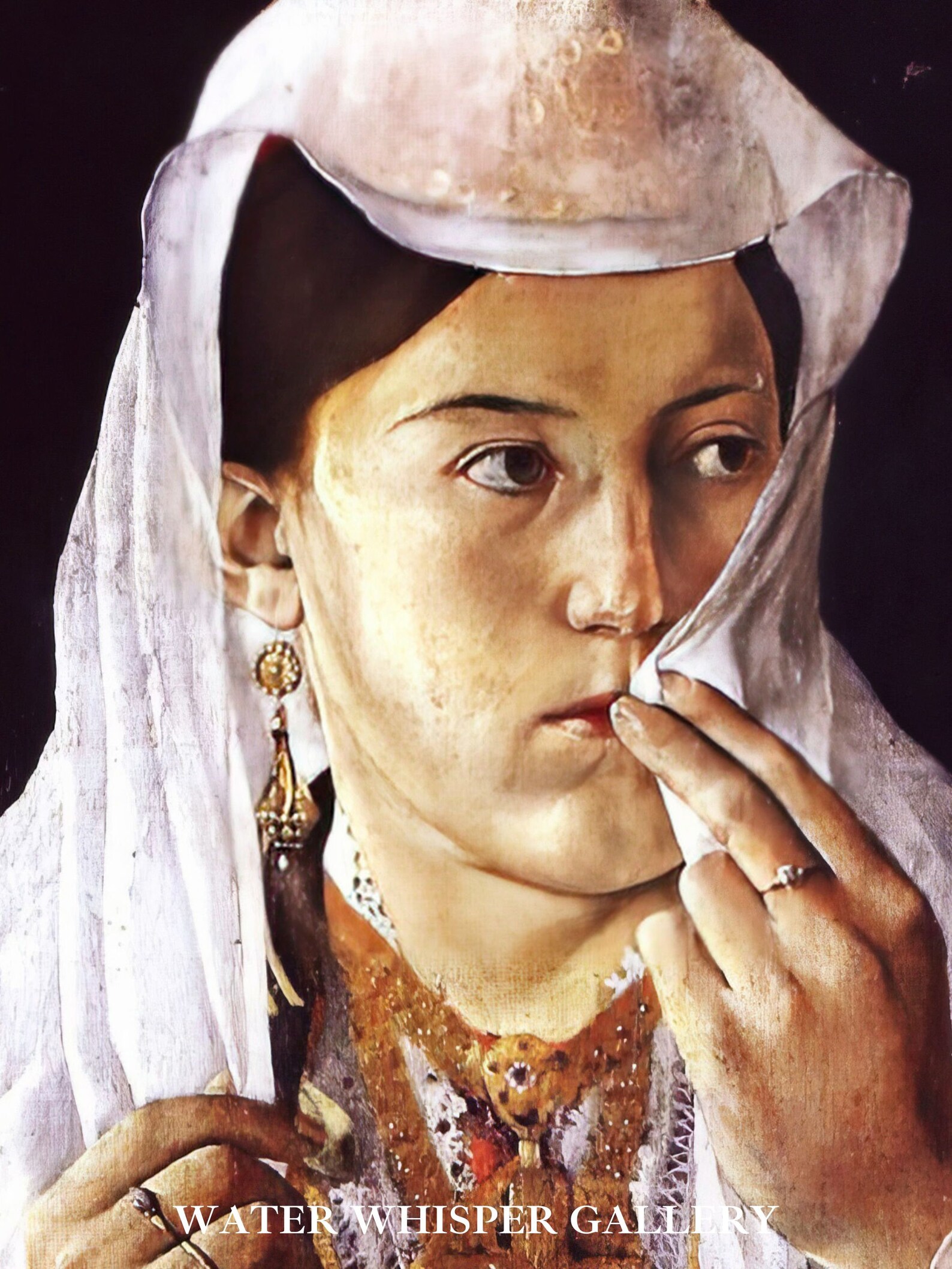 Vintage Woman Portrait Wall Art, Motra Sister Tone, the Albanian Mona ...