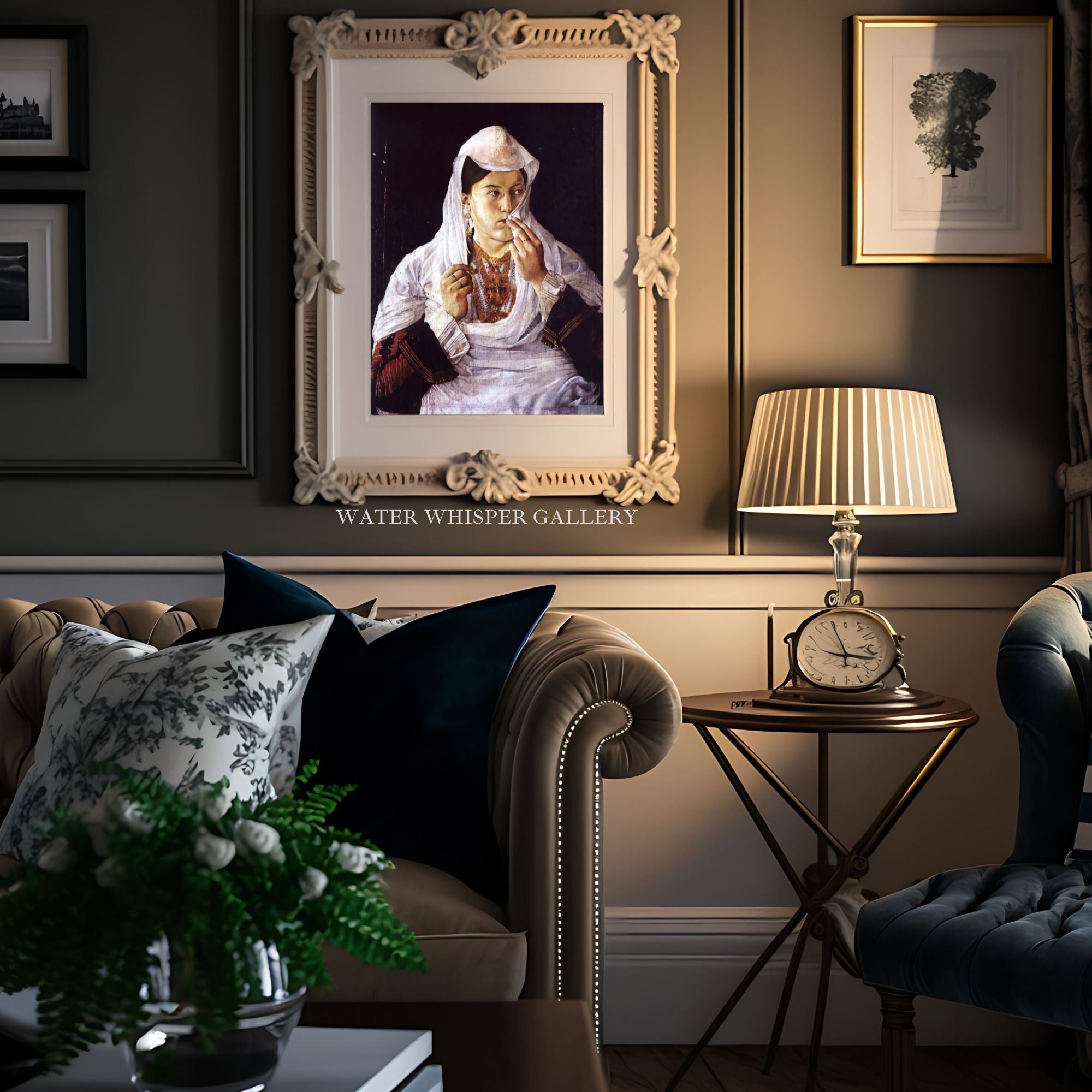 Vintage Woman Portrait Wall Art, Motra Sister Tone, the Albanian Mona ...