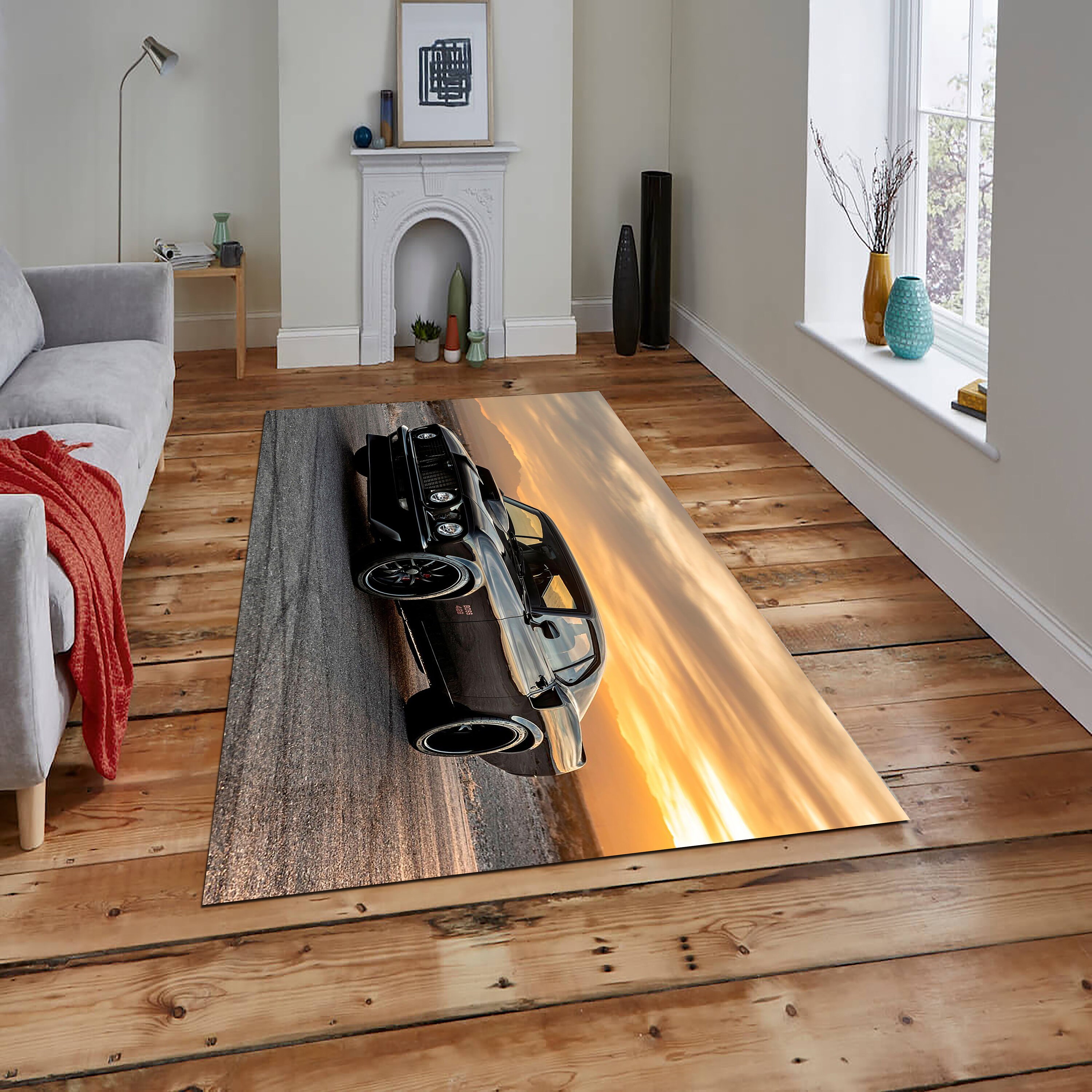 FORD MUSTANG Pattern Carpet, Auto Rug, Car Rug, Msports Rug, Gift for ...