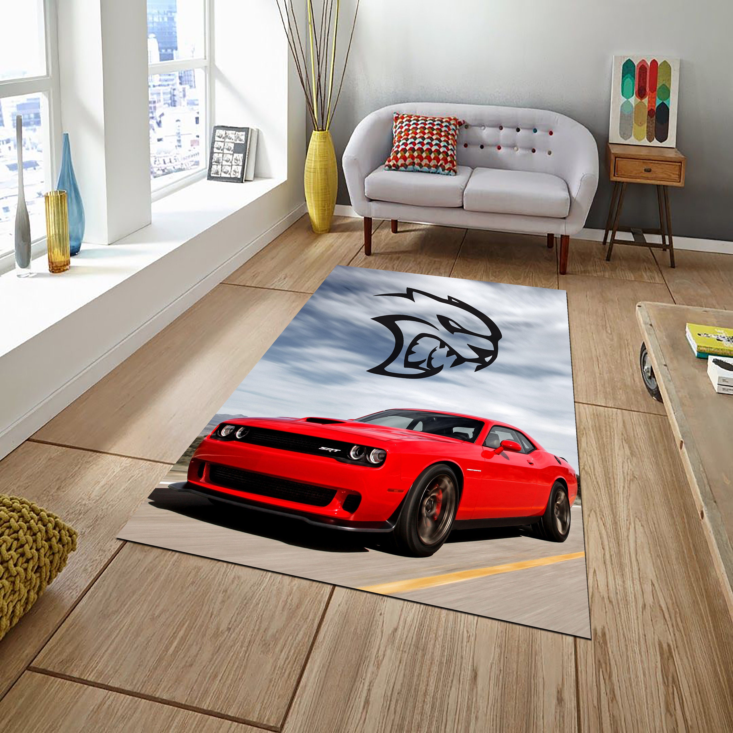 Dodge Challenger Red, Pattern Carpet, Auto Rug, Car 1963, Msports Rug ...