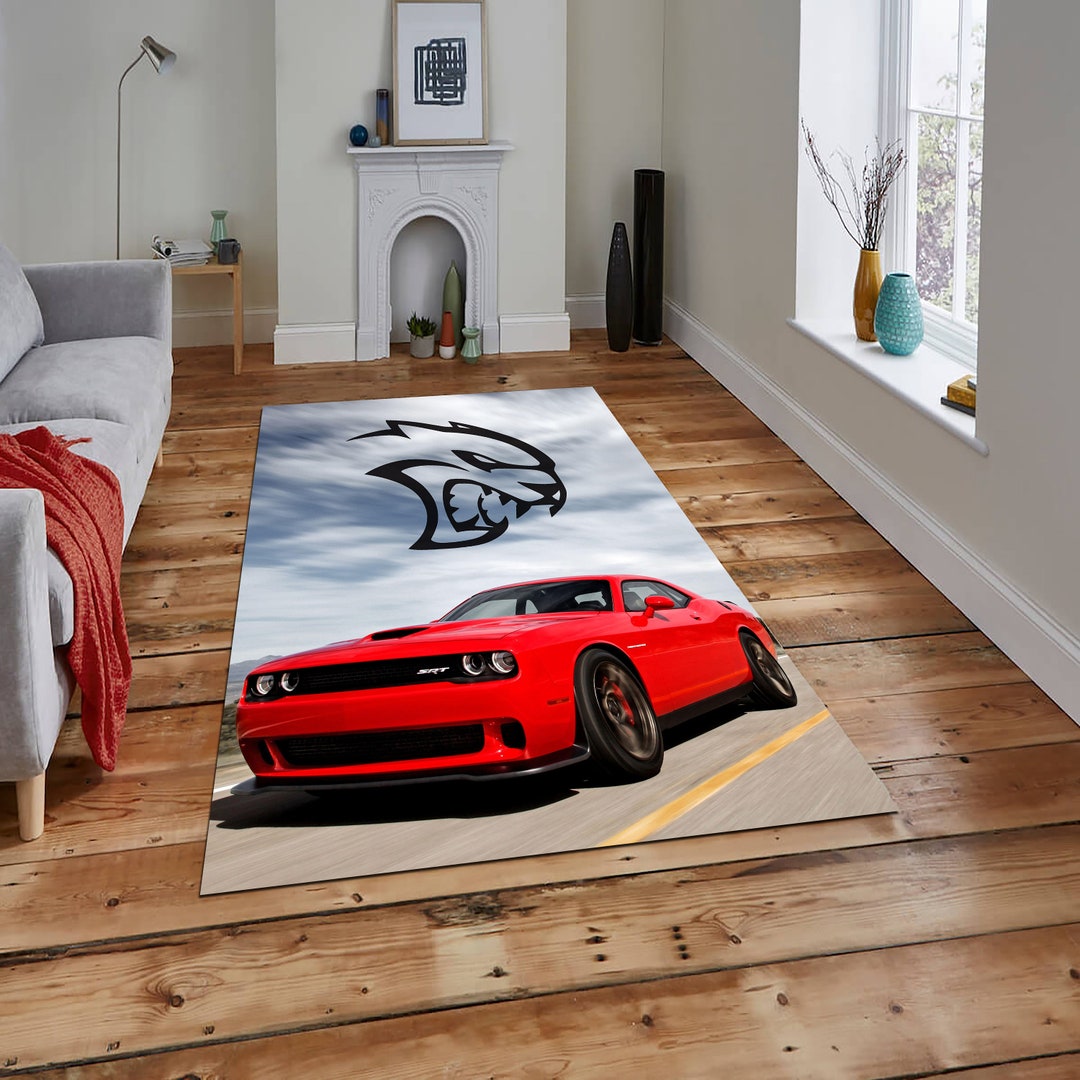 Dodge Challenger Red, Pattern Carpet, Auto Rug, Car 1963, Msports Rug ...