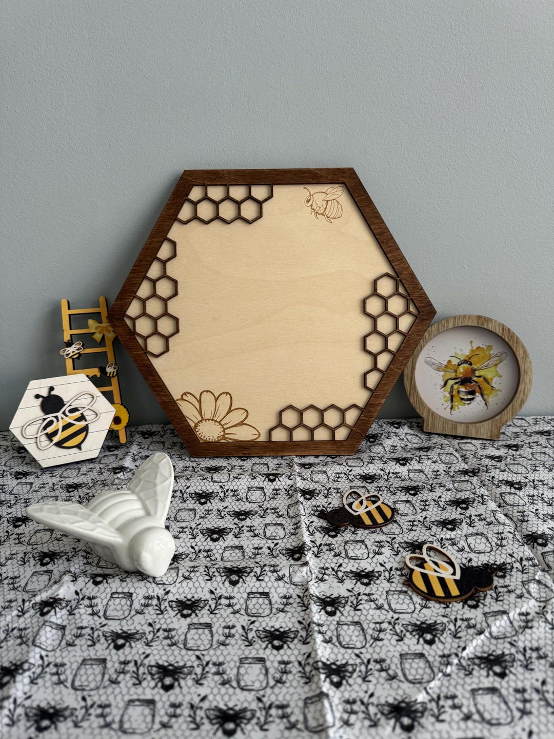 Honey Comb Bee Board - Etsy
