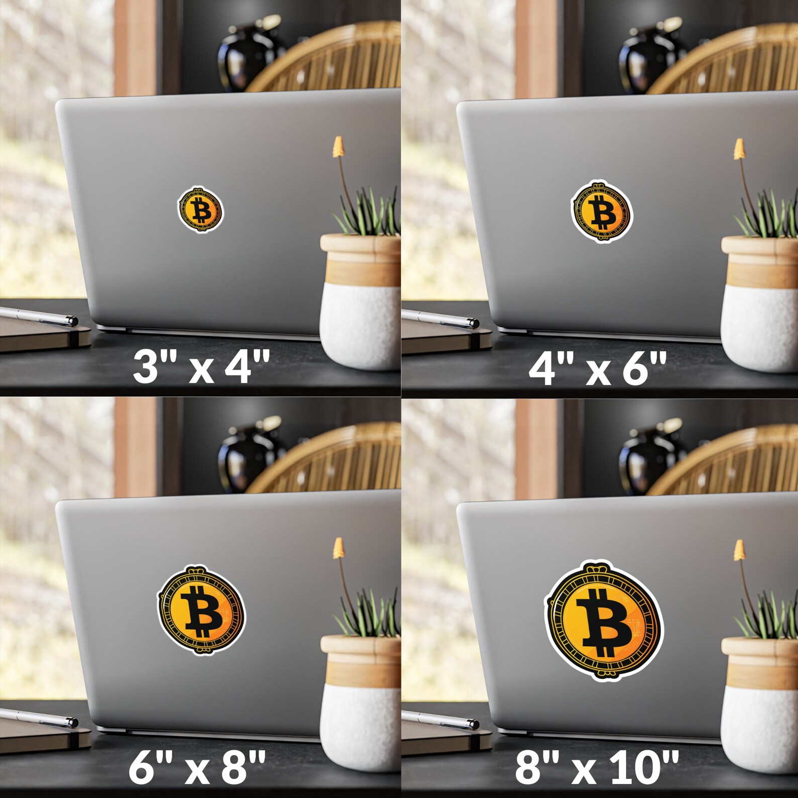 Bitcoin Logo Vinyl Decal Sticker, Cryptocurrency Car Window Laptop ...