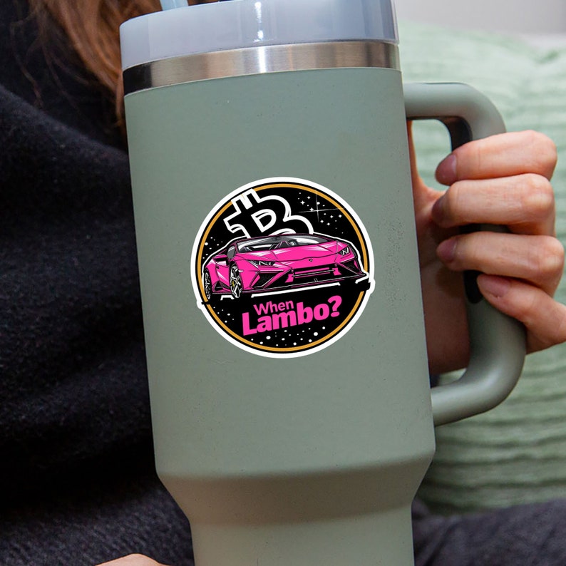 Bitcoin Themed Lambo Vinyl Decal, Cryptocurrency When Lambo Meme ...