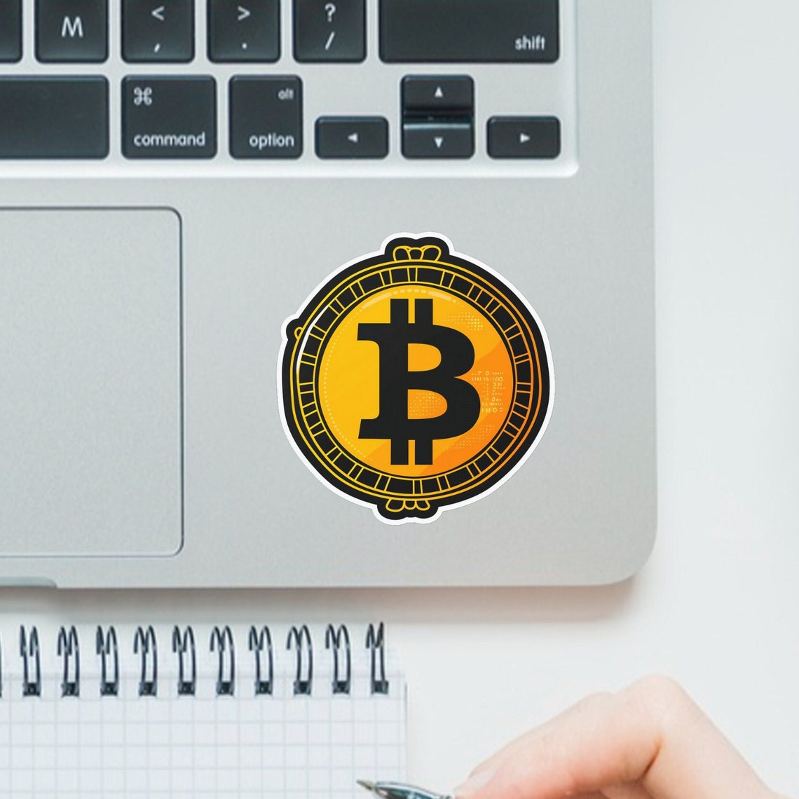 Bitcoin Logo Vinyl Decal Sticker, Cryptocurrency Car Window Laptop ...