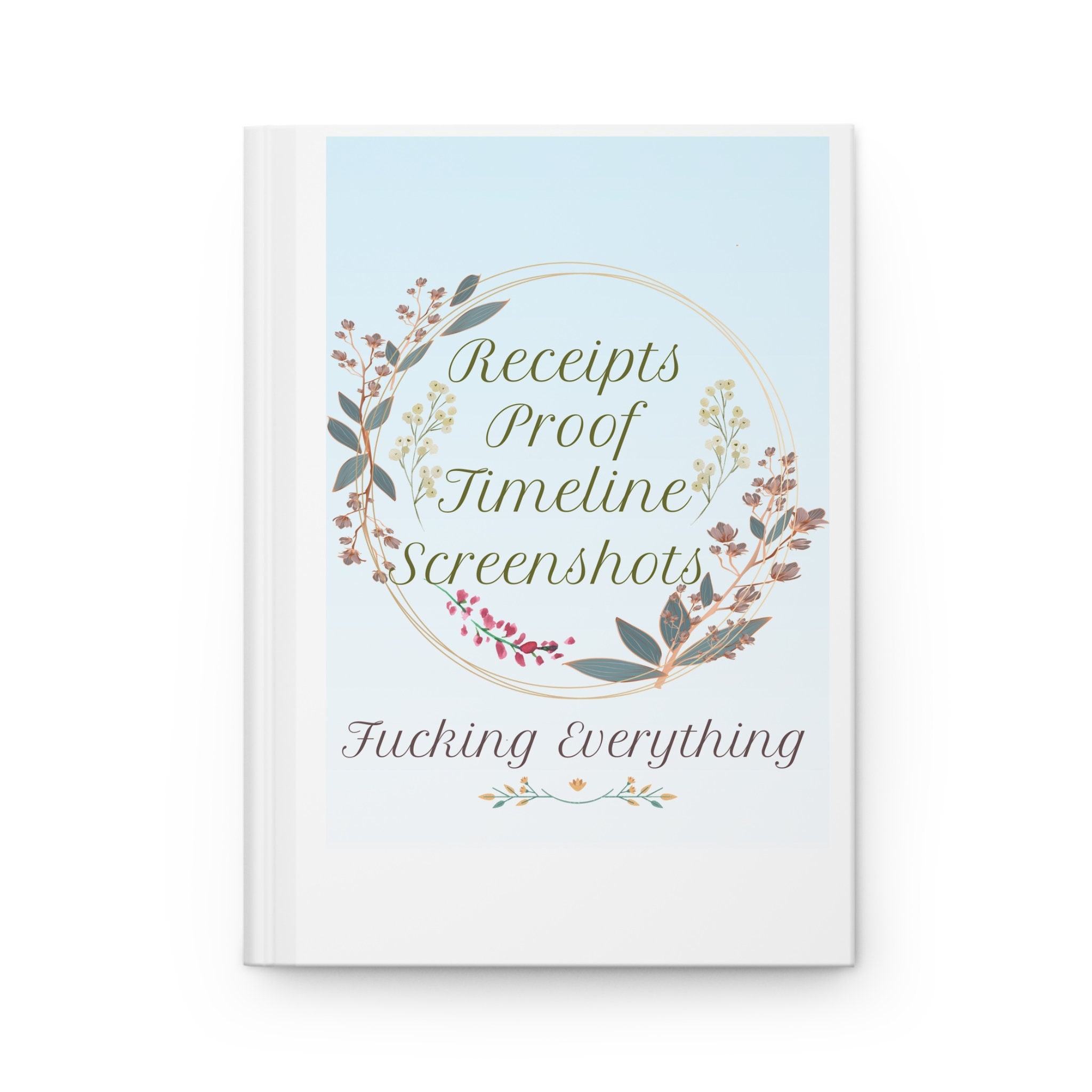 Receipts Proof Timeline Screenshots RHOSLC Inspired Floral Hardcover ...