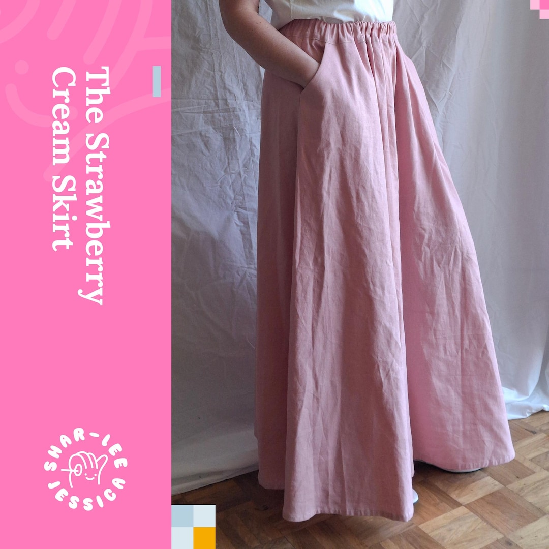 Maxi Skirt With Pockets PDF Sewing Pattern: Easy Customizable Women's ...
