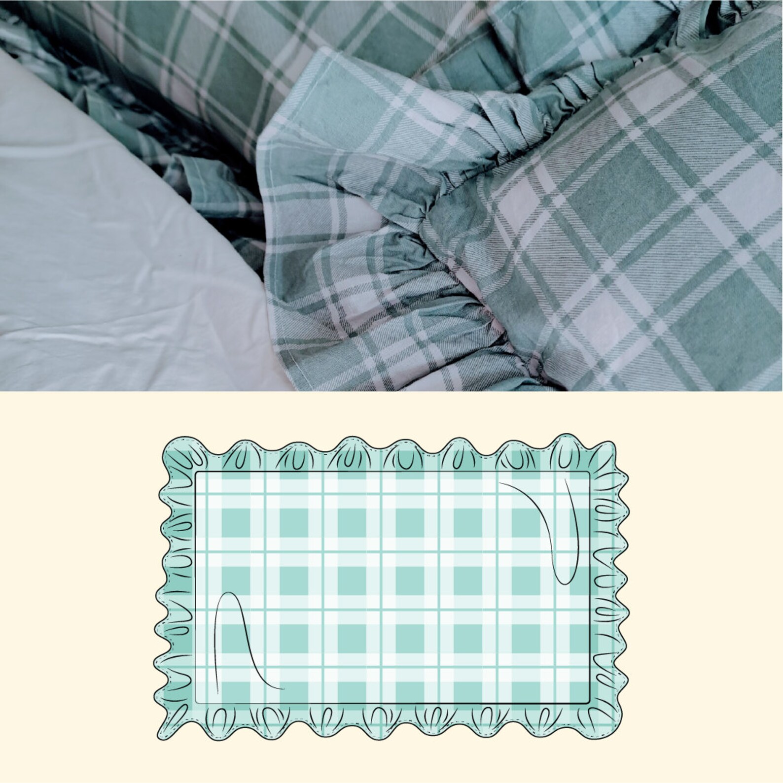Farmhouse Frill Pillowcase Sewing Pattern: Ruffled Cushion Cover (PDF ...