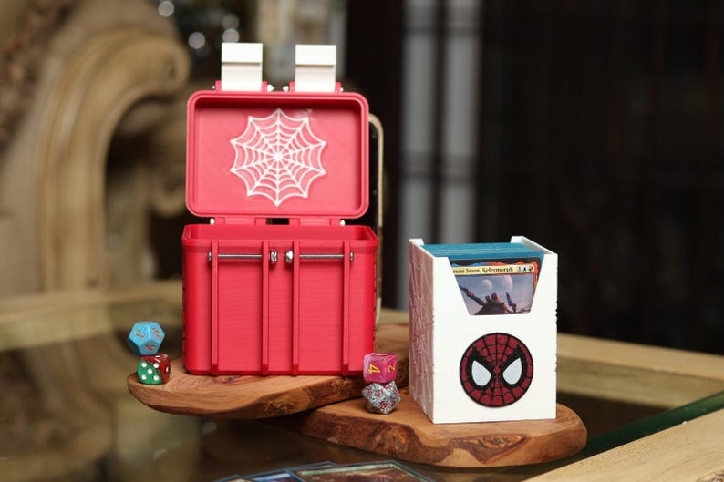 Spider Man MTG Commander Deck Box: 100+ Sleeved Card Capacity, 3D ...