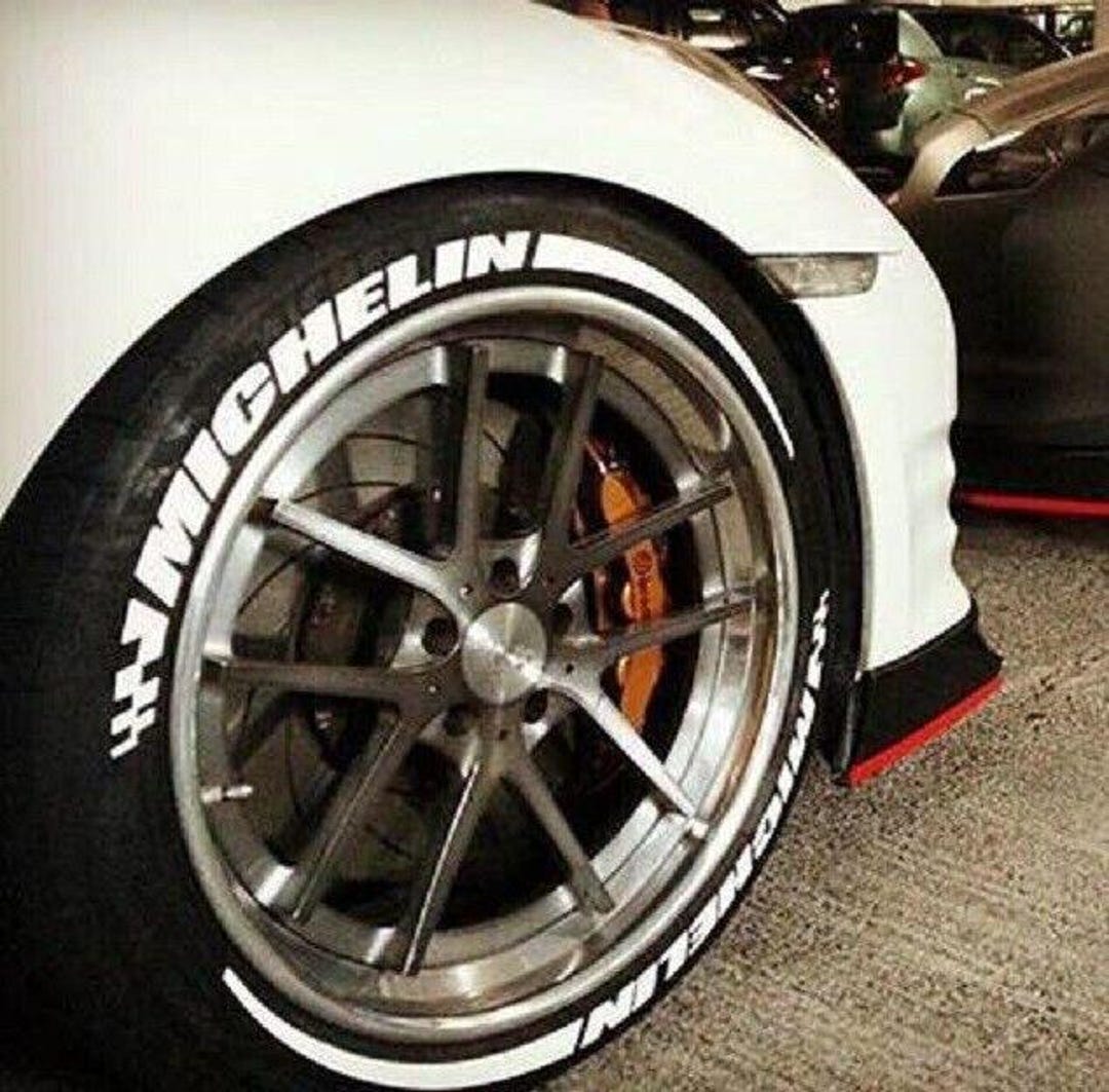 Tire Lettering Stickers Flag Stripe Michelin Sticker 1 25" Inch 8 X ...