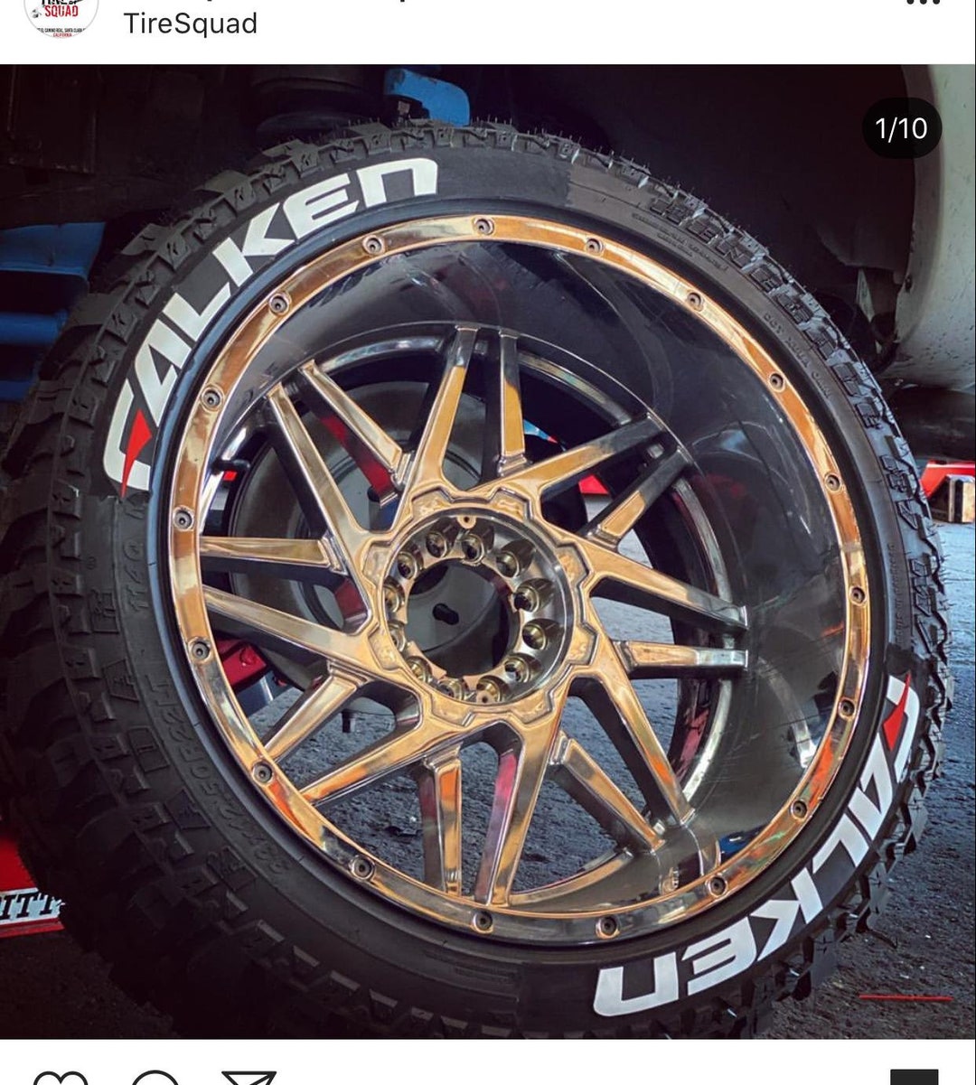 Tire Lettering Stickers Falken Sticker 1.25" Inch 8 X Permanent Letters ...