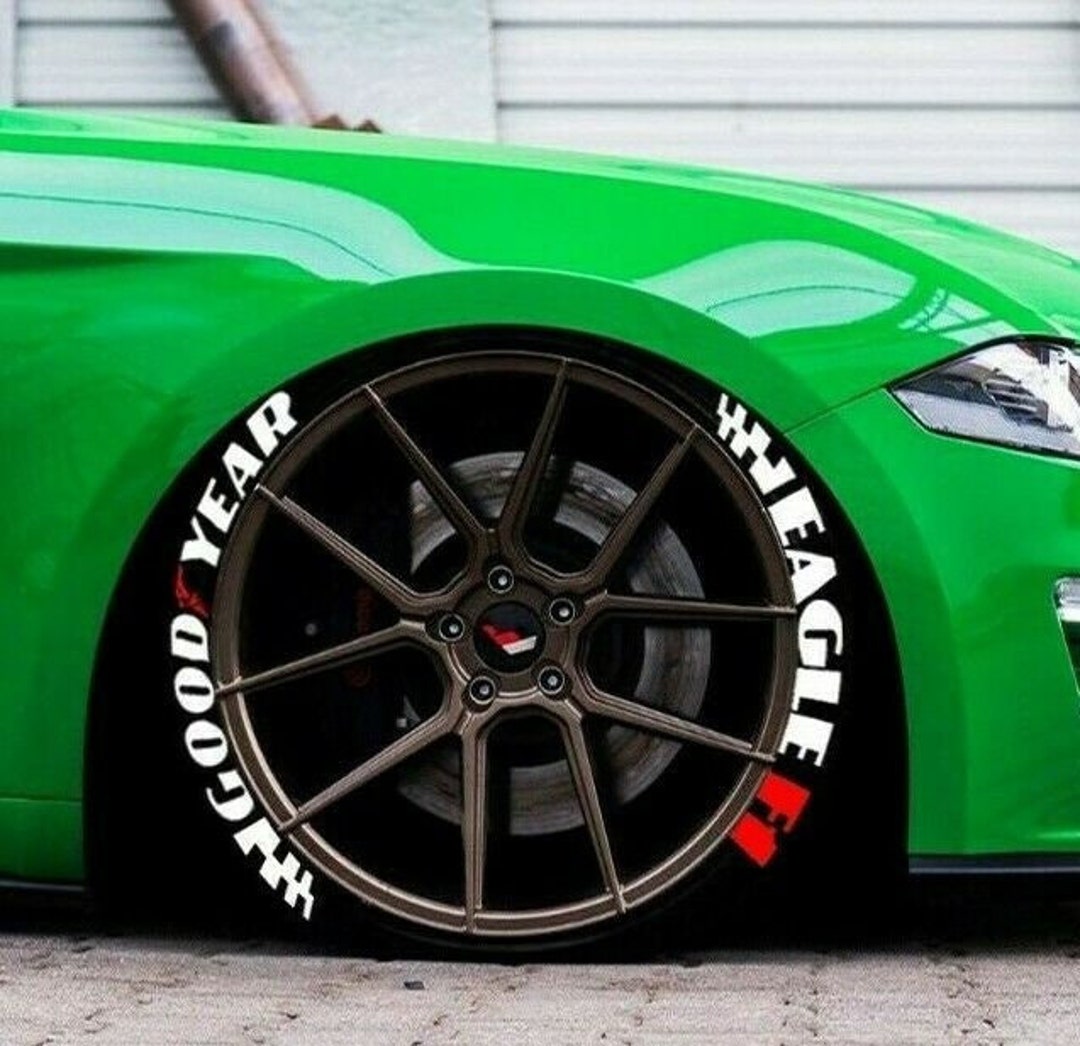 Tire Lettering Stickers White Flap Goodyear Eagle F1 Sticker 1.25 Inch ...