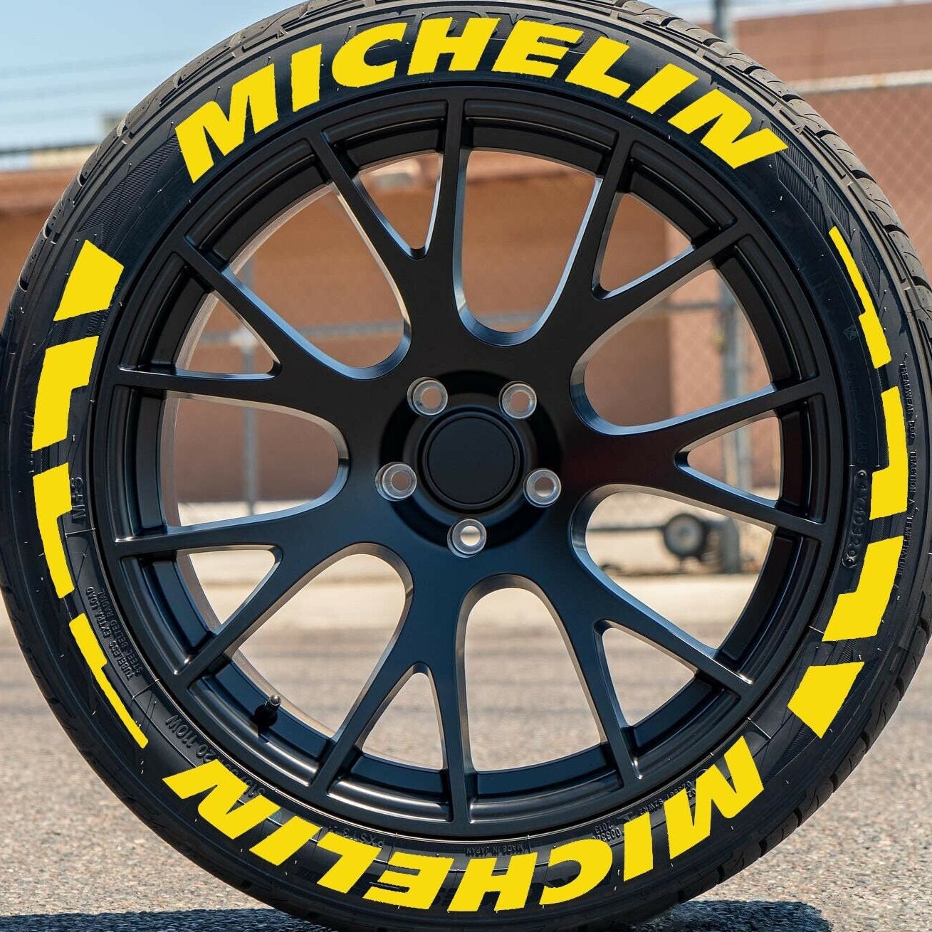 Tire Lettering Stickers Full Yellow Michelin Stripe Sticker 1 25" Inch ...