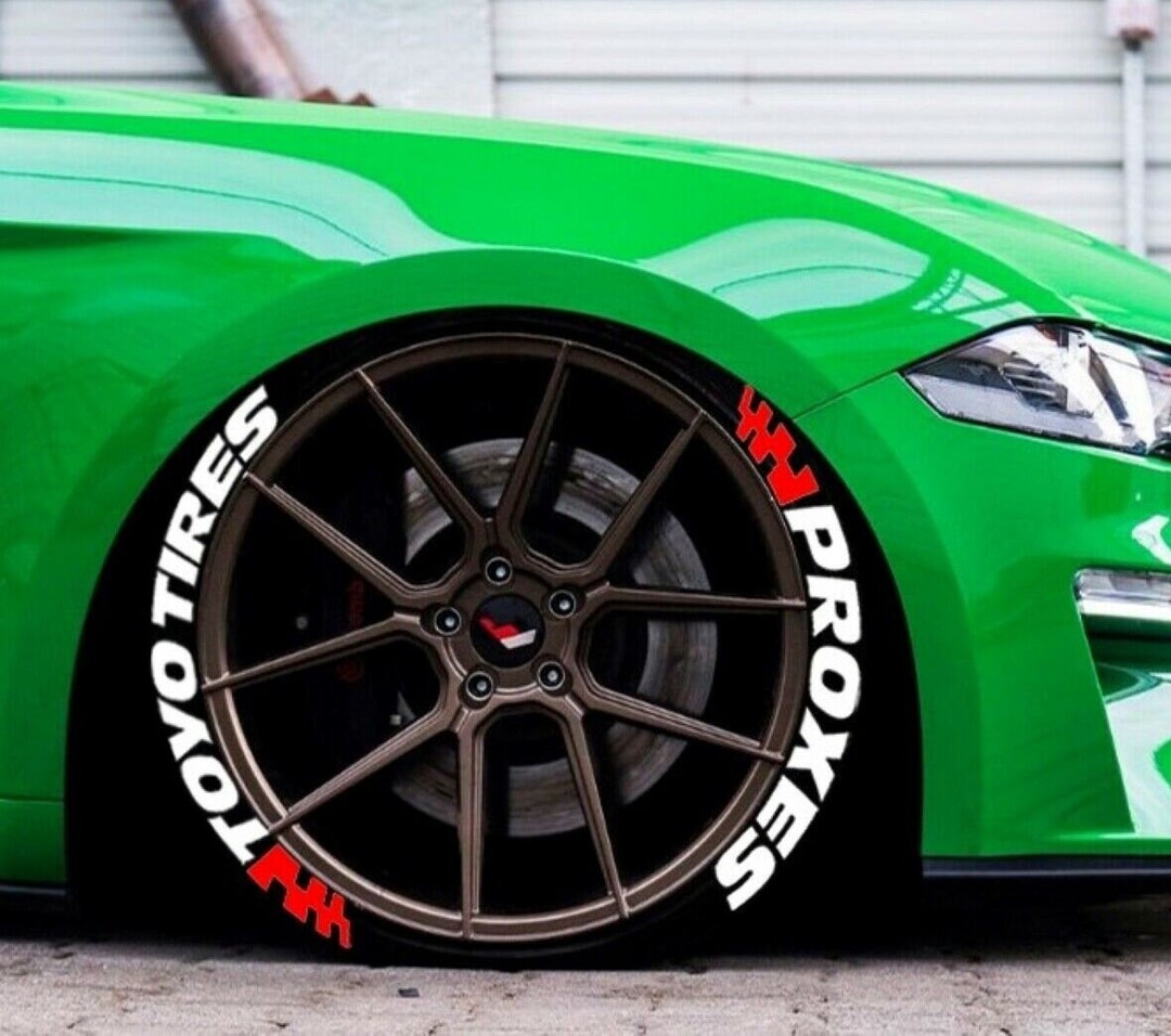 Tire Lettering Stickers Red Flap Toyo Tires Proxes Sticker 1.25" Inch 8 ...