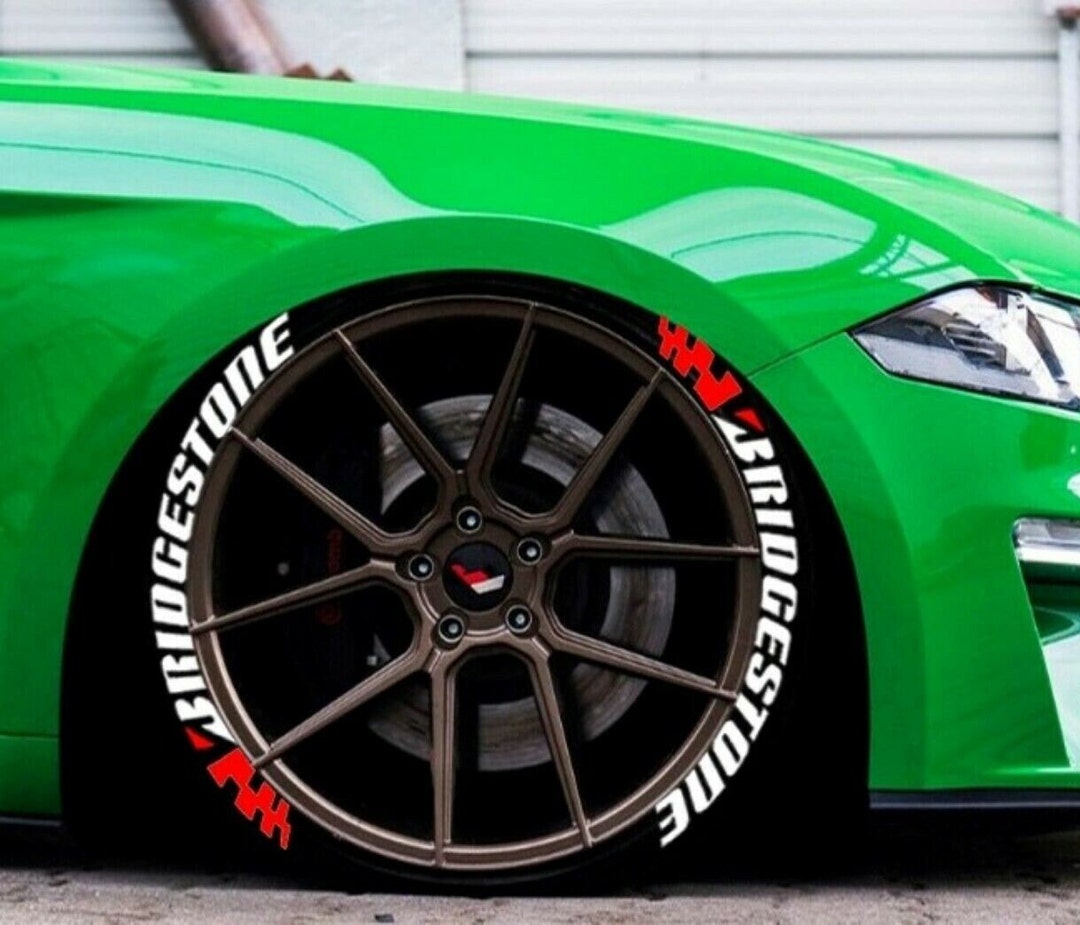 Tire Lettering Stickers Red Flap Bridgestone Sticker 1.25" Inch 8 X ...