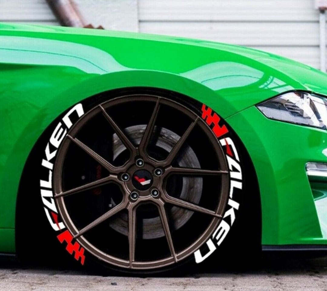 Tire Lettering Stickers Red Flap Falken Sticker 1.25" Inch 8 X ...