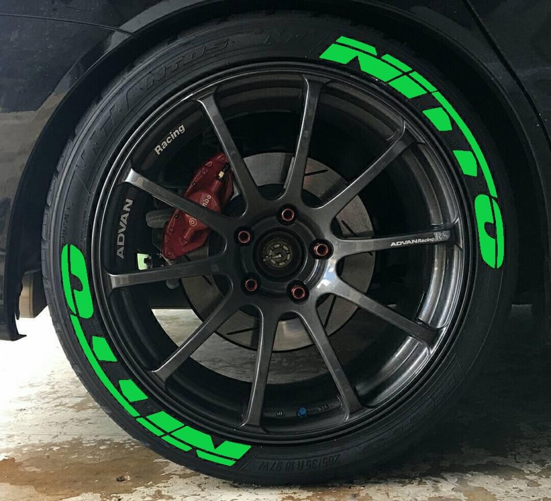 Tire Sticker Nitto Rubber Permanent Tire Decal Label Wheel Sports 15 ...