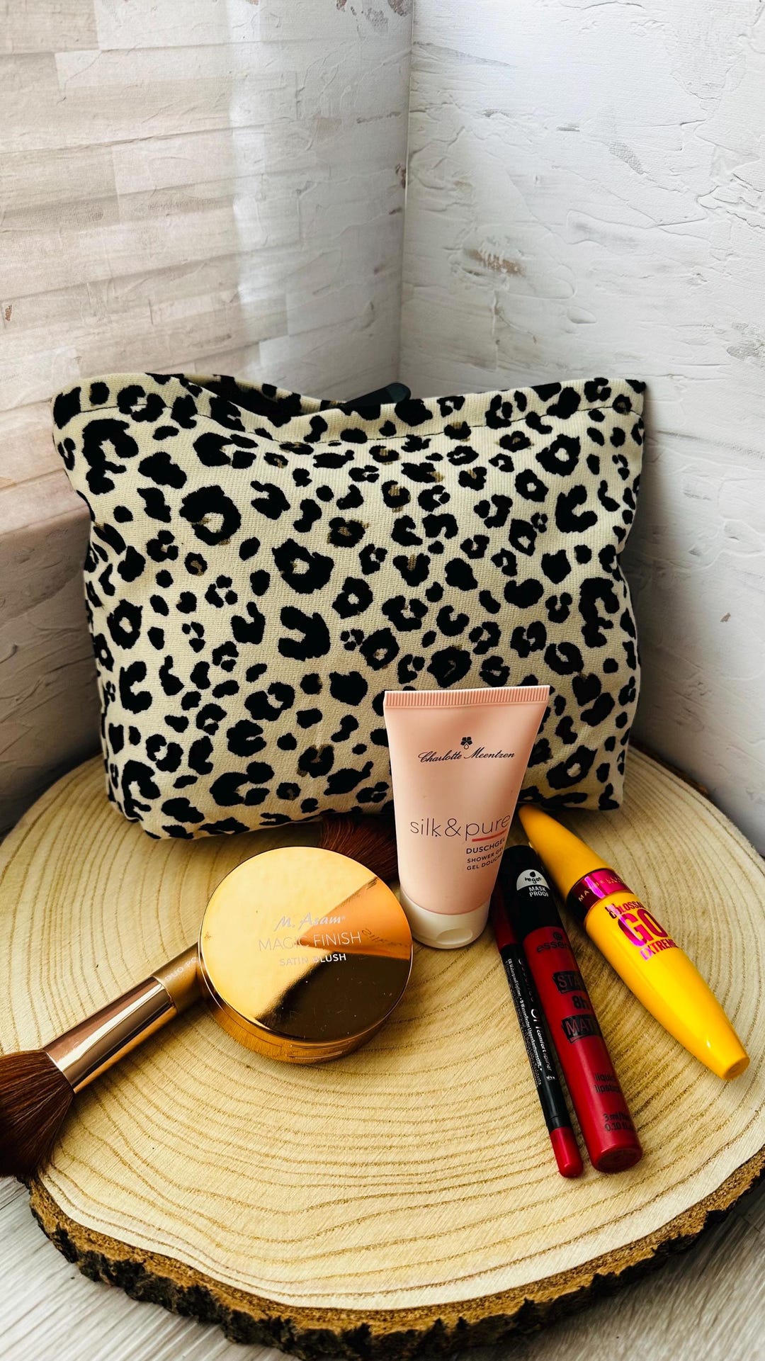 Cosmetic Bag With Leopard Print | Makeup Bag With Animal Print ...