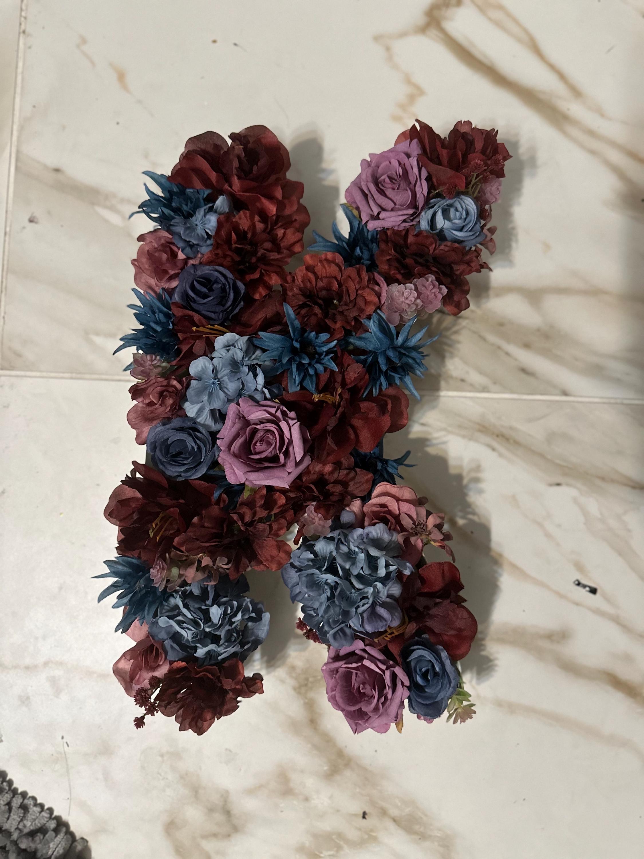 Custom Floral Letter Decor Personalized Monogram for Weddings, Baby ...
