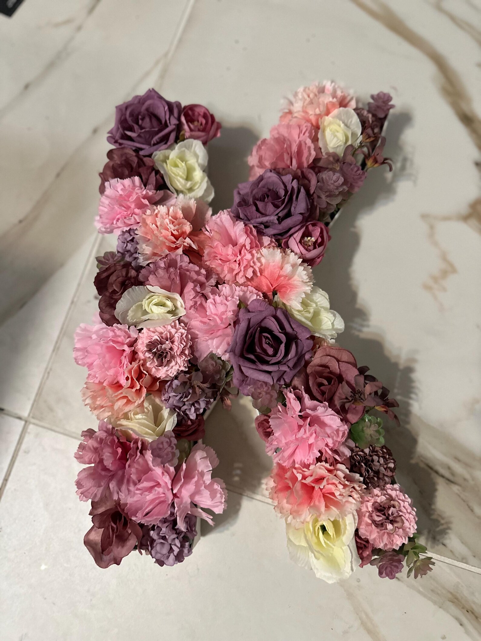 Custom Floral Letter Decor - Personalized Monogram for Weddings, Baby ...