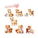 Charming Shiba Inu Puppy Clipart Bundle, 31 Adorable Cartoon Dog PNG ...