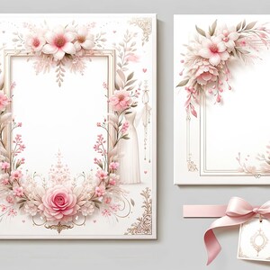 Elegant Floral Frames Collection: Vintage-inspired Botanical Art, JPG ...