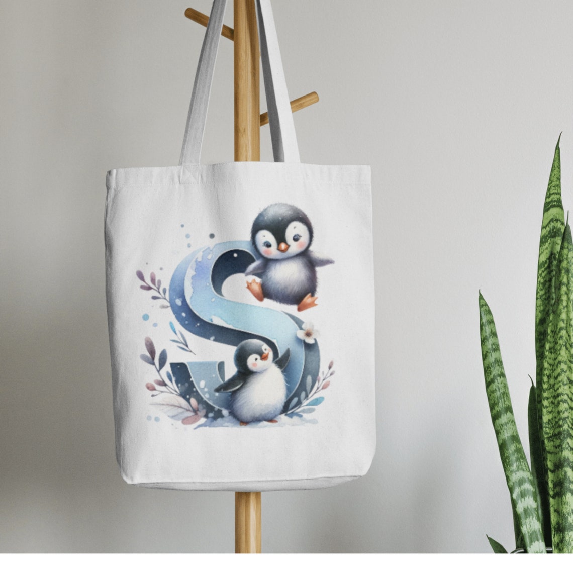 Watercolor Joyful Penguin Alphabet Letters Clipart, Transparent Bg ...