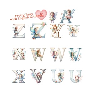 Enchanted Fairy Alphabet Clipart Set, Magical Fairy Letters for ...