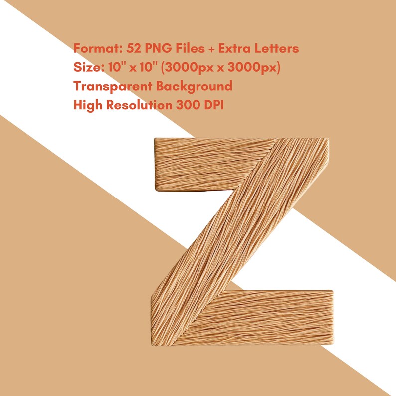 Wood Texture Alphabet PNG, Earth Tone Clipart, Rustic Font Digital ...