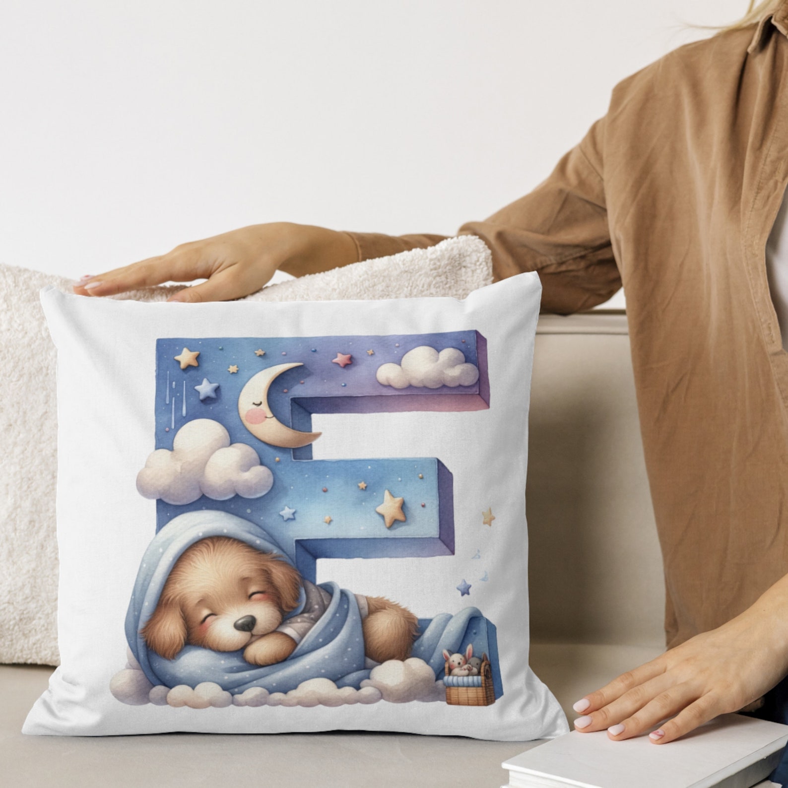 Sweet Dreams Puppy Lullaby Alphabet Clipart, Dreamy Nighttime Dog ...