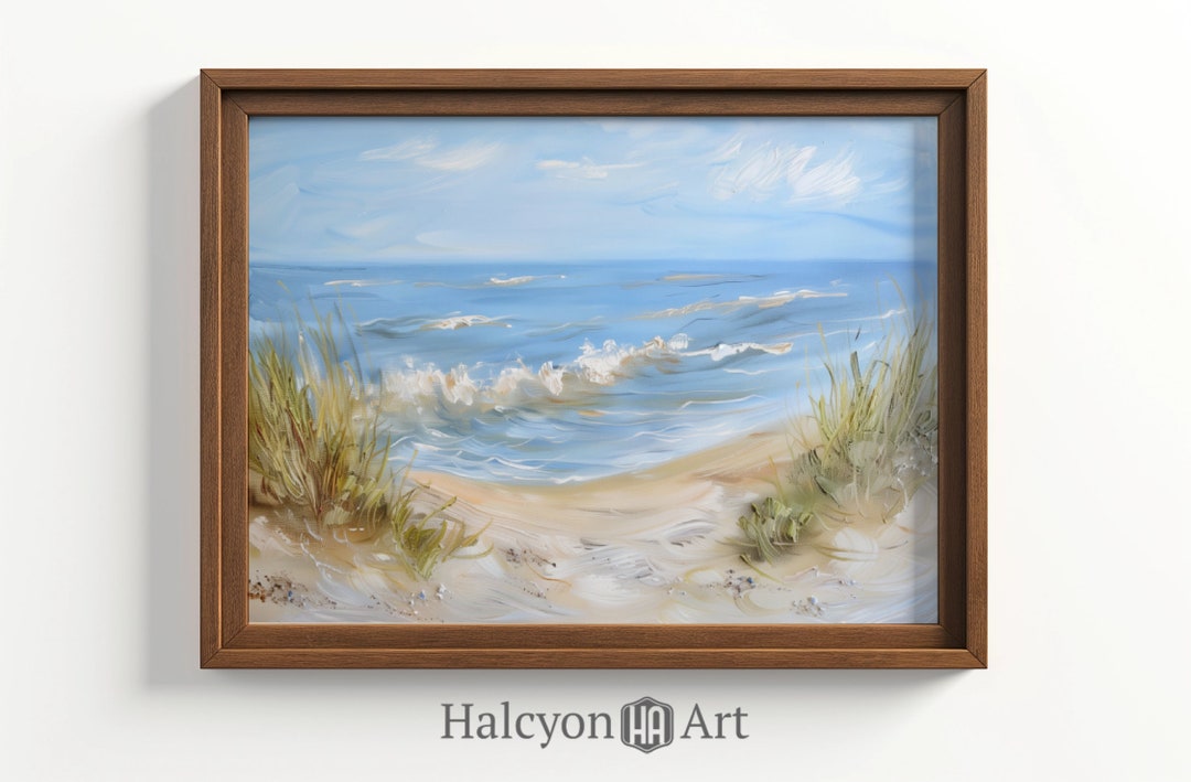 Vintage Coastal Art, Vintage Beach Print, Neutral Beach Print, Vintage ...