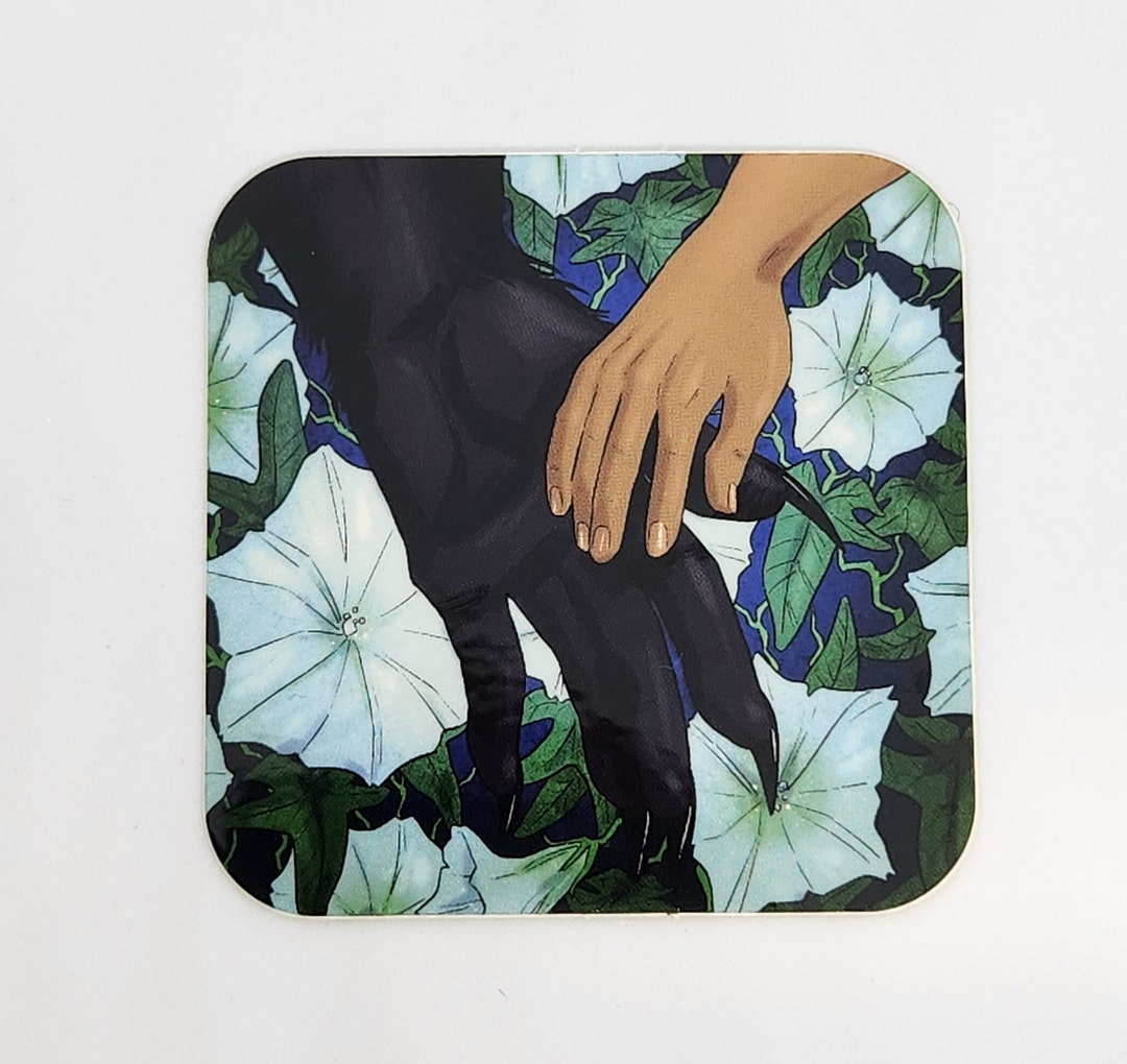 Werewolf Van and Ellie's Hands Moonflower Background Vinyl Sticker - Etsy