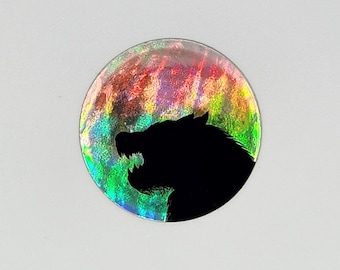 Lunar Fury Werewolf Sticker Vicious Werewolf Against Full Moon Decal ...