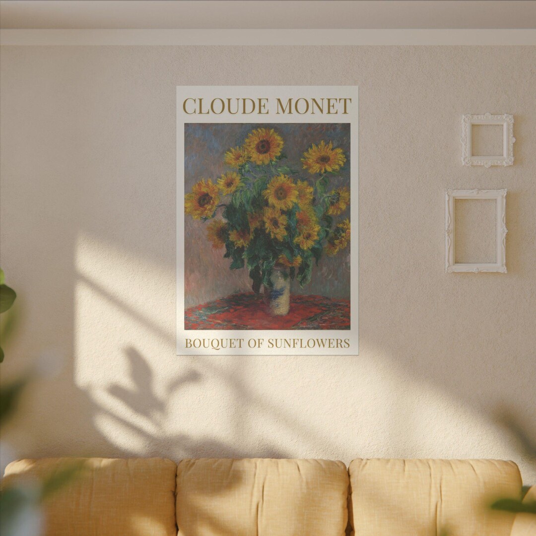 Bouquet of Sunflowers by Claude Monet – Vintage Floral Art Print ...
