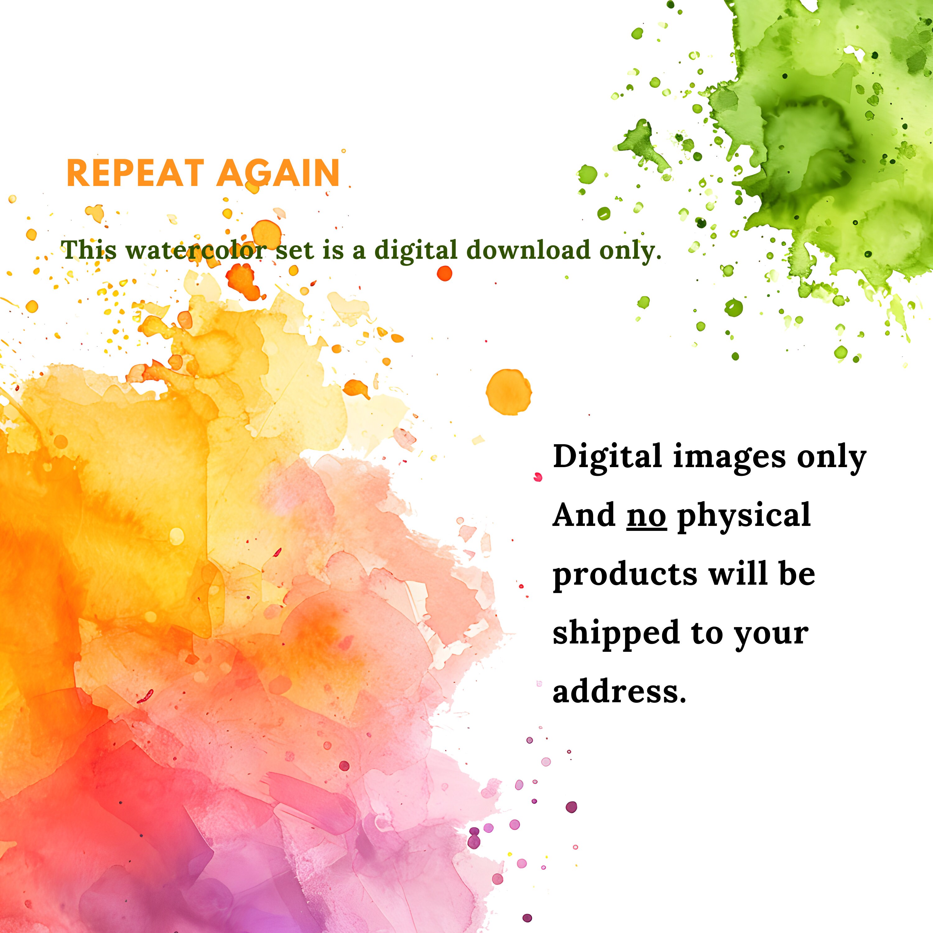 92 Watercolor Splash Clipart Bundle, Paint Splatter PNG Abstract ...