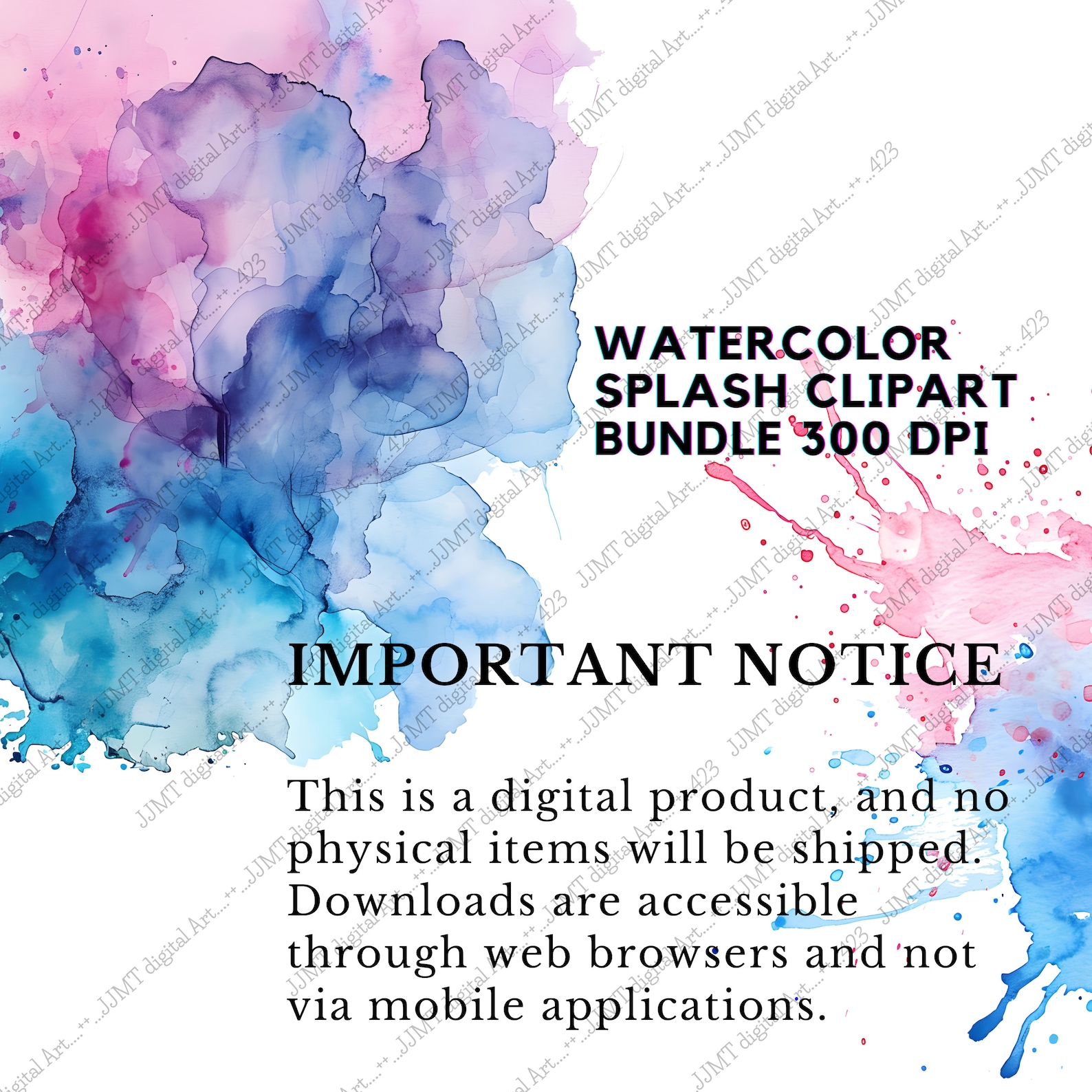 92 Watercolor Splash Clipart Bundle, Paint Splatter PNG Abstract ...