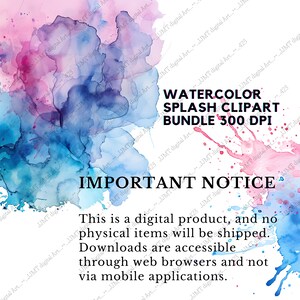 92 Watercolor Splash Clipart Bundle, Paint Splatter PNG Abstract ...