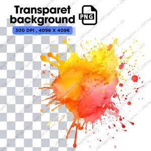 92 Watercolor Splash Clipart Bundle, Paint Splatter PNG Abstract ...