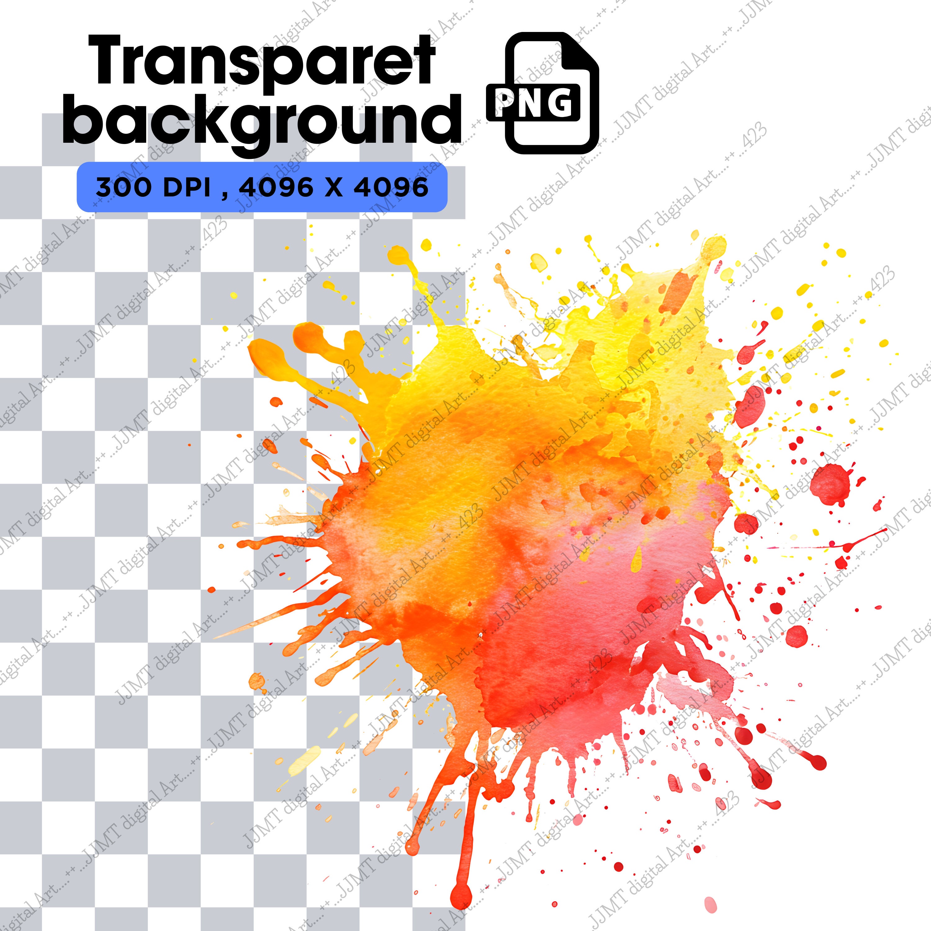 92 Watercolor Splash Clipart Bundle, Paint Splatter PNG Abstract ...