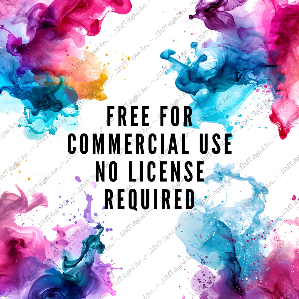 92 Watercolor Splash Clipart Bundle, Paint Splatter PNG Abstract ...